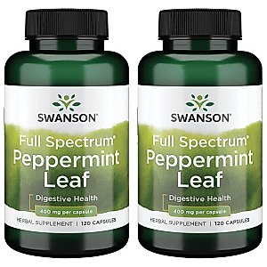 Swanson Full Spectrum Peppermint Leaf 400 Milligrams 120 Capsules (2 Pack)