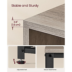 VASAGLE Coat Rack Shoe Bench Set, Hall Tree with Bench, Entryway Furniture, Multifunctional, Dot Coat Hooks, 2-Tier Shoe Rack, Industrial Style, for Entryway, Hallway, Heather Greige ULCR073K02