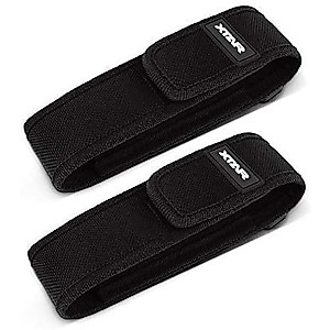 2-Pack Flashlight Pouch Holster Holder for 5"-6.5" Flash Light Compatible with Fenix UC30 UC35 E35 Surefire G2X 6P 6PX E2L 501B 502B Streamlight ProTac XTAR TZ20 (2 Flashlight Holster)
