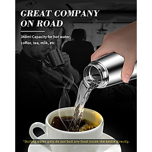 Spardar 12V Car Kettle Boiler Electric Travel Portable Kettle Fast Water Boiler & Heater with LED Indicator Light for Water, Tea, Coffee and Milk