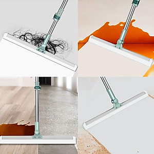 Magic Scrub Broom, Magic Broom 3 in 1, 180° Rotation Multifunction Squeegee Broom, Multifunction Magic Broom, Rubber Magic Broom Sweeper for Floor