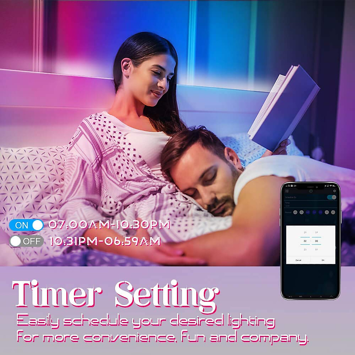 Hiceani Chasing Effect + All RGB Static Colors| Waterproof LED Strip Lights 50FT-WS2812B Music Sync Remote and App Control- for Indoor, Outdoor