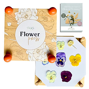 Petal Co Kid's Flower Press Kit & Leaf Press | Free EBook on Flower Pressing | Wooden Art Kit | Pressed Flower Art Kit | Gift for Kids | Flower Pressing Kit for Adults Too. Plant Press Kit.