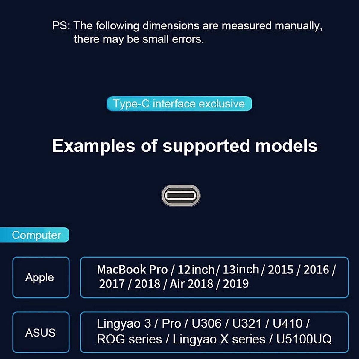 USB C Hub,6 in 1 Dual USB Type C Dock USB C SD TF Card Reader Splitter,USB3.0 Type C Hub Adapter for Notebook 4K Video