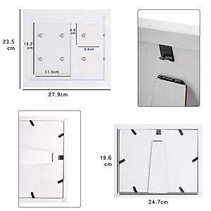 Baby Handprint and Footprint Kit DIY Picture Frame of Baby Footprint Kit with Non-Toxic Clay Baby Keepsake Frames (White)