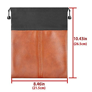 Geekria Headphones PU Carrying Bag, Universal Headphone Protection Pouch/Portable Travel Bag, Compatible with Bose QC35, QC25, QC15, Beoplay H9i, H4, H9, H8, H6, H2, AKG Y500, Y50BT (Brown)