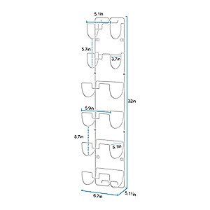 Bextsrack Towel Rack Wall Mounted Metal Wine Rack Towel Holder Organizer for Storage of Bathroom Towels, Washcloths, Hand Towels, White