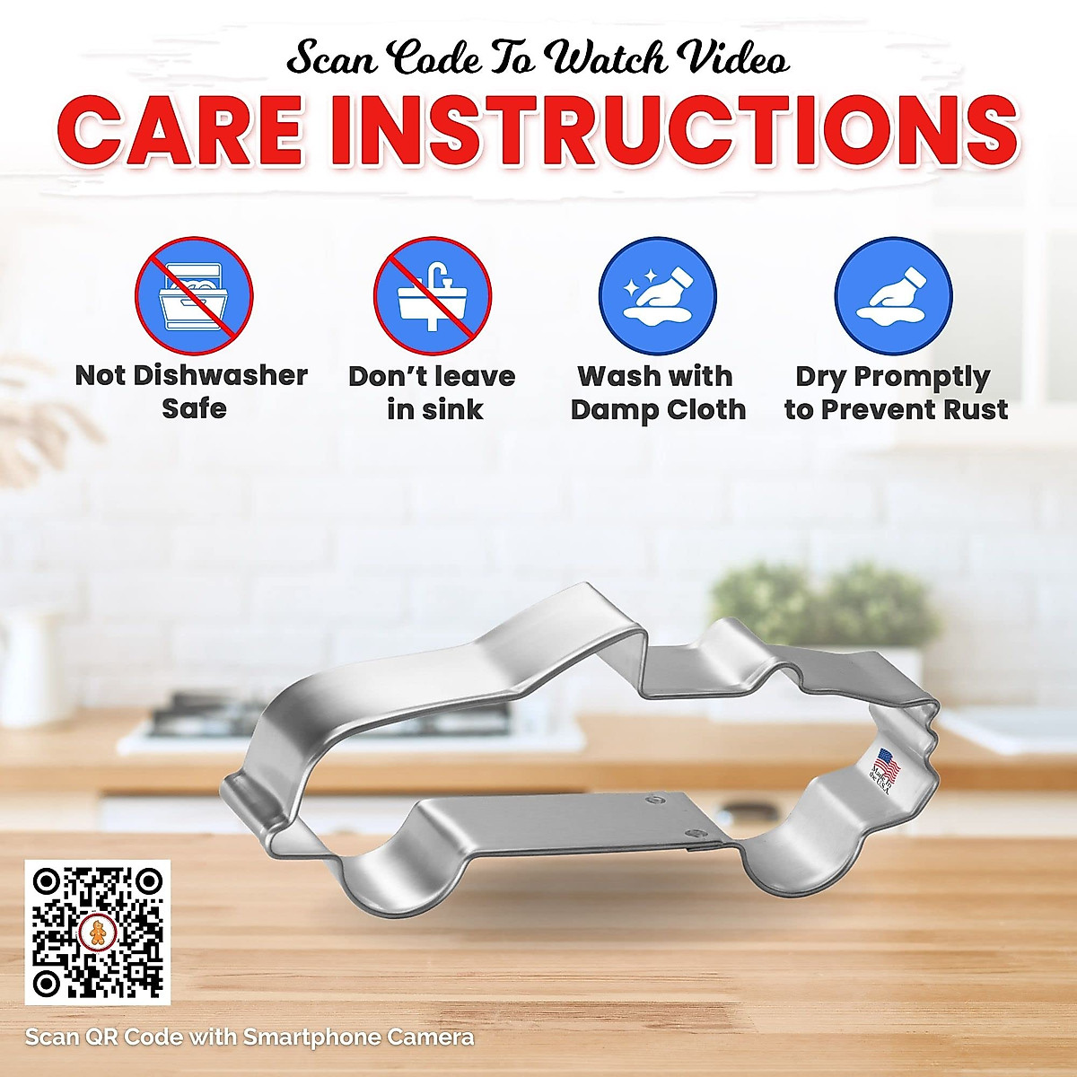 Convertible Car Cookie Cutter 4.5 in – Made in the USA – Foose Cookie Cutters Tin Plated Steel – Cookie Mold