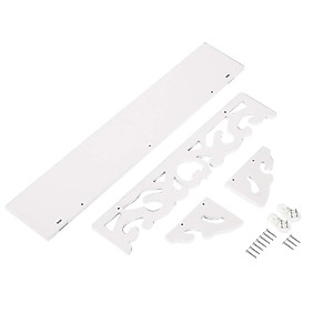 Wall Storage Rack, White Decoration Display Wall Shelf Wall Mount for Living Room