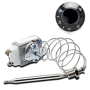 60125401 for Deep Fryer 1175 thermostat compatible with imperial fryer, 1/4" Thread Mpt Stuff Box, RX-1-36 Thermostat compatible with Pitco, 200-400F