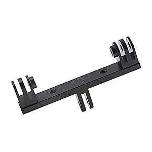 Aluminum Dual Twin Mount Adapter with Two Screw for GoPro Hero 11/10/9/8/7/(2018)/6/5 Black, 4 Session, Campark, AKASO, SJCAM, DJI Osmo Action Cameras - Suitable for Camera Housing Handheld monopod