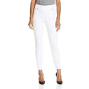 Ruby Rd. Women's Pull-on Extra Stretch Denim Jean, White, 10