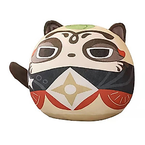 Kalafona Genshin Impact Plush Plushie Pillow Hu Tao Sayu Dharma Tumbler 11.8"(30cm) Diameter Circular Cute Soft Doll Cosplay Props for Game Fans Party Favor Birthday Decoration