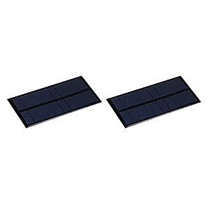 MECCANIXITY Mini Solar Panel Cell 5V 200mA 1W 130mm x 60mm for DIY Electric Power Project Pack of 2