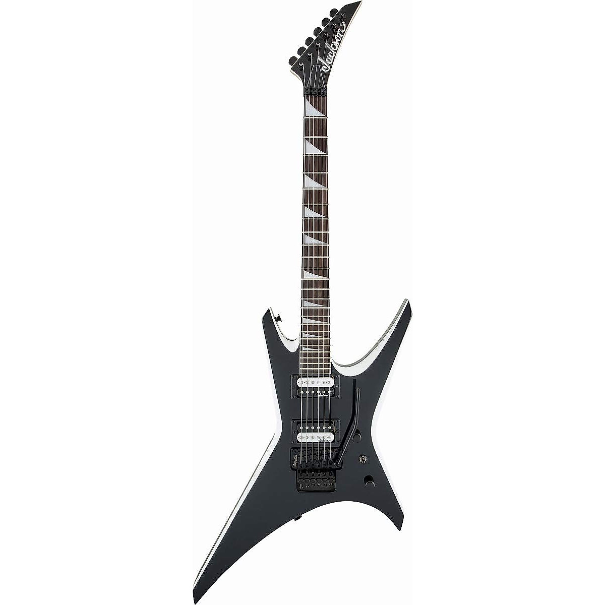 Jackson JS Series Warrior JS32, Amaranth Fingerboard, Black with White Bevels Electric Guitar