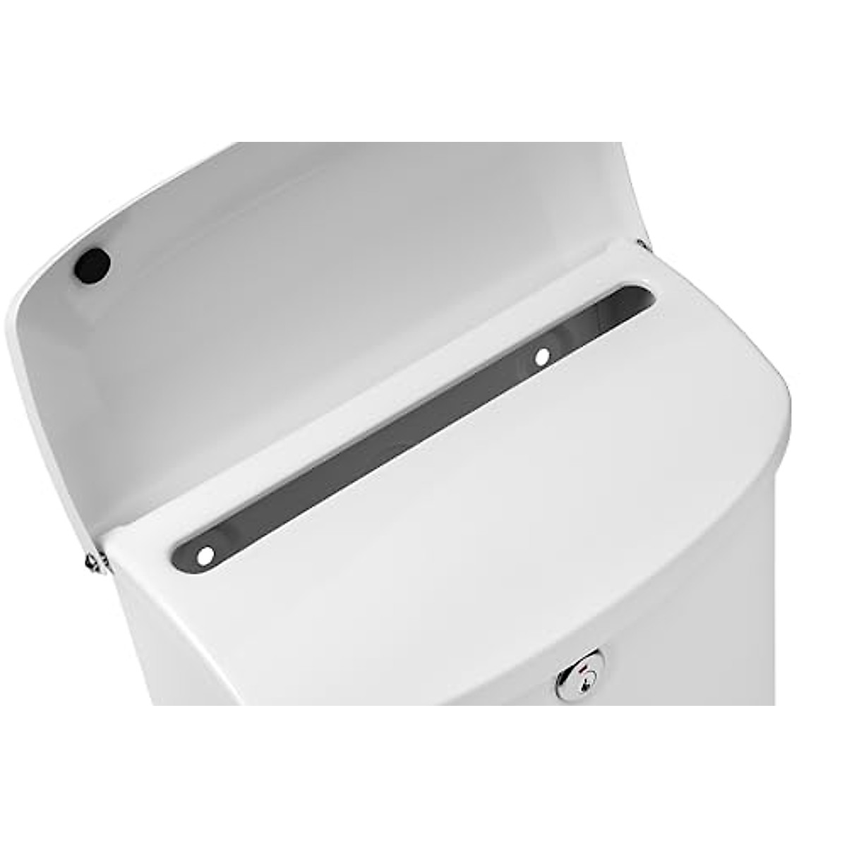 Architectural Mailboxes Parkside Galvanized Steel, Locking, Wall Mount Mailbox, 2576W-10, White, Medium Capacity