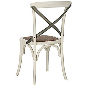 Safavieh American Homes Collection Eleanor Farmhouse X-Back Antique White Dining Chair (Set of 2)
