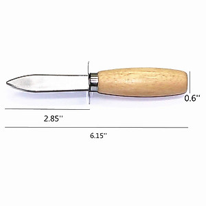 TANG SONG 8PCS Oyster Knife Oyster Shucking Knife Oyster Shucker Oyster Opener Oyster Clam Pearl Shell Shucking Knife With Wood Handle