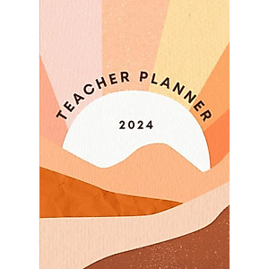 Retro Sun Rays Annual Teacher Planner 2024