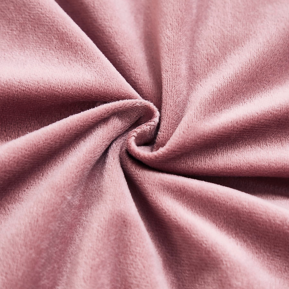 JAUXIO Long Faux Fur Soft Soild Decorative Pillowcase Fluffy Throw Pillow Cover Velvet Shaggy Plush Cushion Case Set of 2 Zipper Closure Queen Size (Dusty Rose, 20"X26")