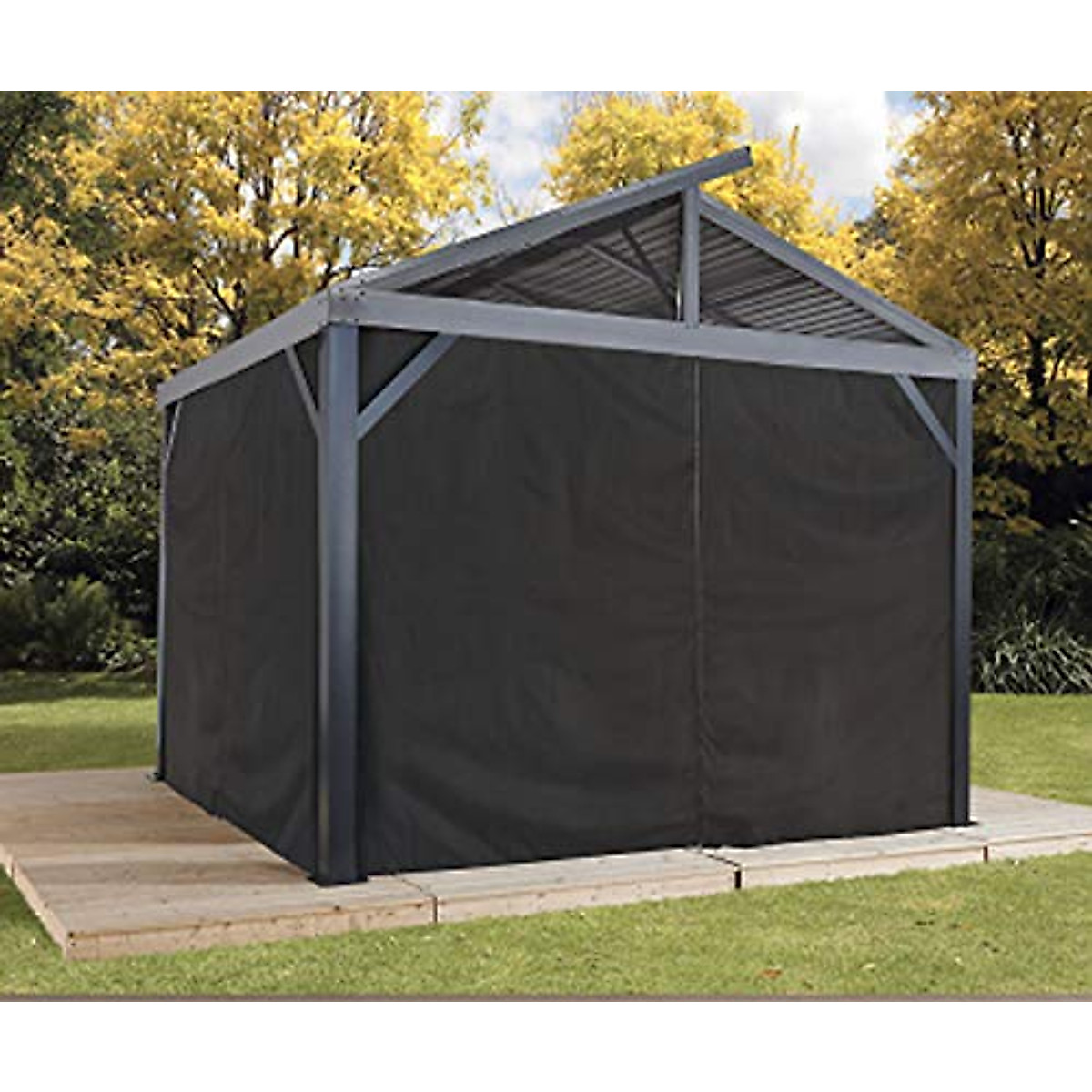 Sojag 135-9163360 South Beach Outdoor Gazebo, Black