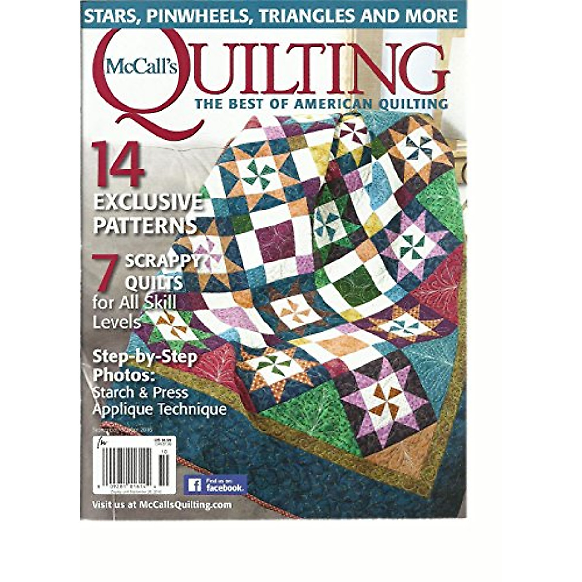 Mc CALL'S QUILTING, THE BEST OF AMERICAN QUILTING SEPTEMBER/OCTOBER, 2016