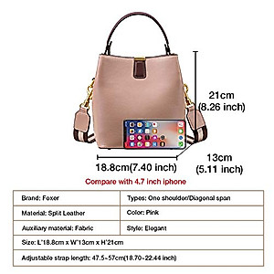 Cowhide Handbags for Women Small Leather Hobo Bucket Tote Purse Shoulder Cross body Bag