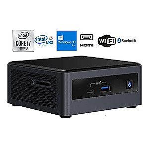 Intel NUC NUC10I7FNH Desktop Mini (Intel i7-10710U 6-Core, 16GB RAM, 512GB PCIe SSD, Intel UHD, WiFi, Bluetooth, 1xHDMI, SD Card, Win 10 Pro) with Hub