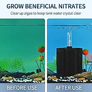 Pawfly Aquarium Large Bio Sponge Filter Quiet Betta Fry Shrimp and Small Fish Foam Filter for Fish Tank up to 60 Gallon