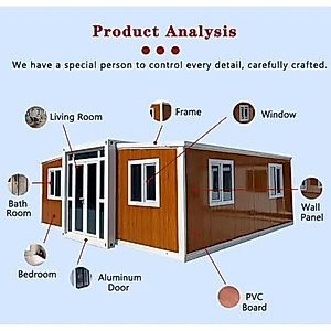 Modular Flat Pack Container Home 20ft 40ft Retro Style Modern Design Colors Can Be Selected Apartment Garden Villa