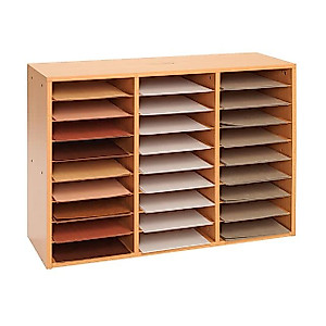 Really Good Classroom Oak Mail Center - 27 Slots - Revised