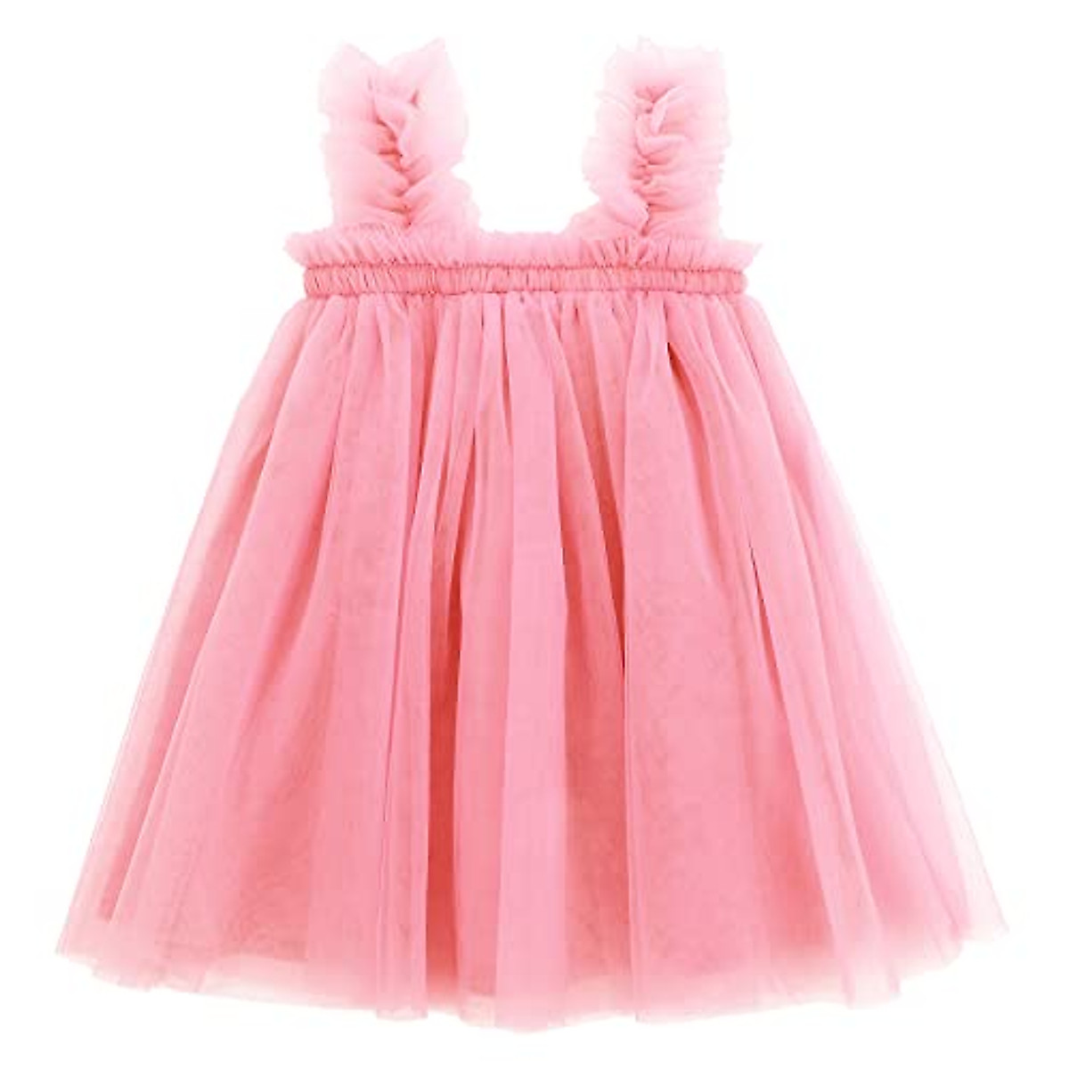 Century Star Tulle Tutu Dress Baby Toddler Girls First Birthday Outfit 1 One Year Old Gifts Easter Festival Dress Up Sundress with Flower Headband Light Pink 12 Months