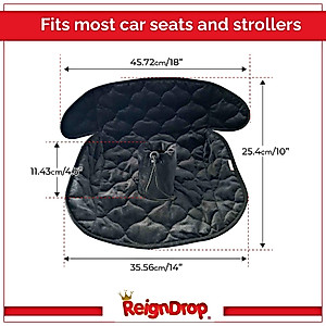 ReignDrop Piddle Pad Car Seat Protector for Toddler and Baby Potty Training – Waterproof Car Seat Pee Pad – Reusable Liner – Soft Velvet Exterior – Non-Slip Back – with Wash Bag – Machine Washable