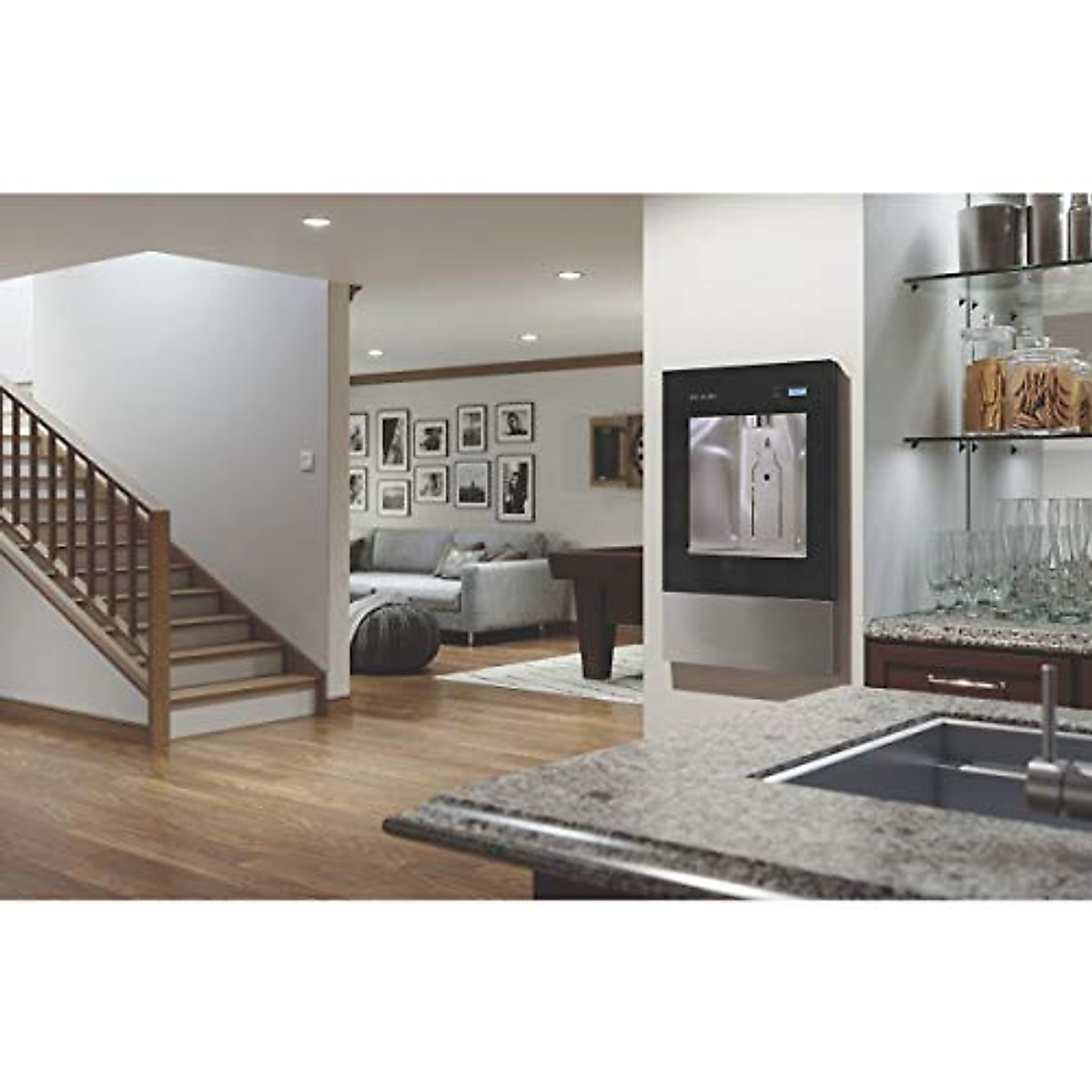 Elkay LBWD00BKC ezH2O Liv Built-in Filtered Water Dispenser, Non-refrigerated, Midnight