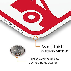 SmartSign 18 x 12 inch “Private Parking - No Parking, Violators Towed At Vehicle Owner's Expense” Metal Sign, 63 mil Aluminum, 3M Laminated Engineer Grade Reflective Material, Red and White