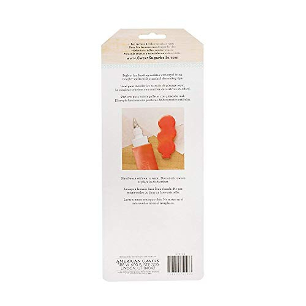 Sweet Sugarbelle Cookie Icing Bottles - 4 Ounce & 8 Ounce Squeeze Bottles with Couplers and Stainless Steel Tips