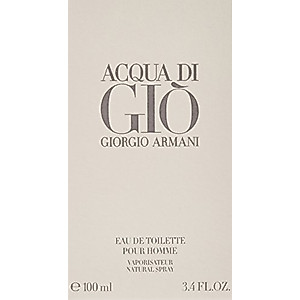 Acqua Di Gio By Giorgio Armani for Men, Eau De Toilette Spray 3.4 Fl Oz (Packaging may vary)