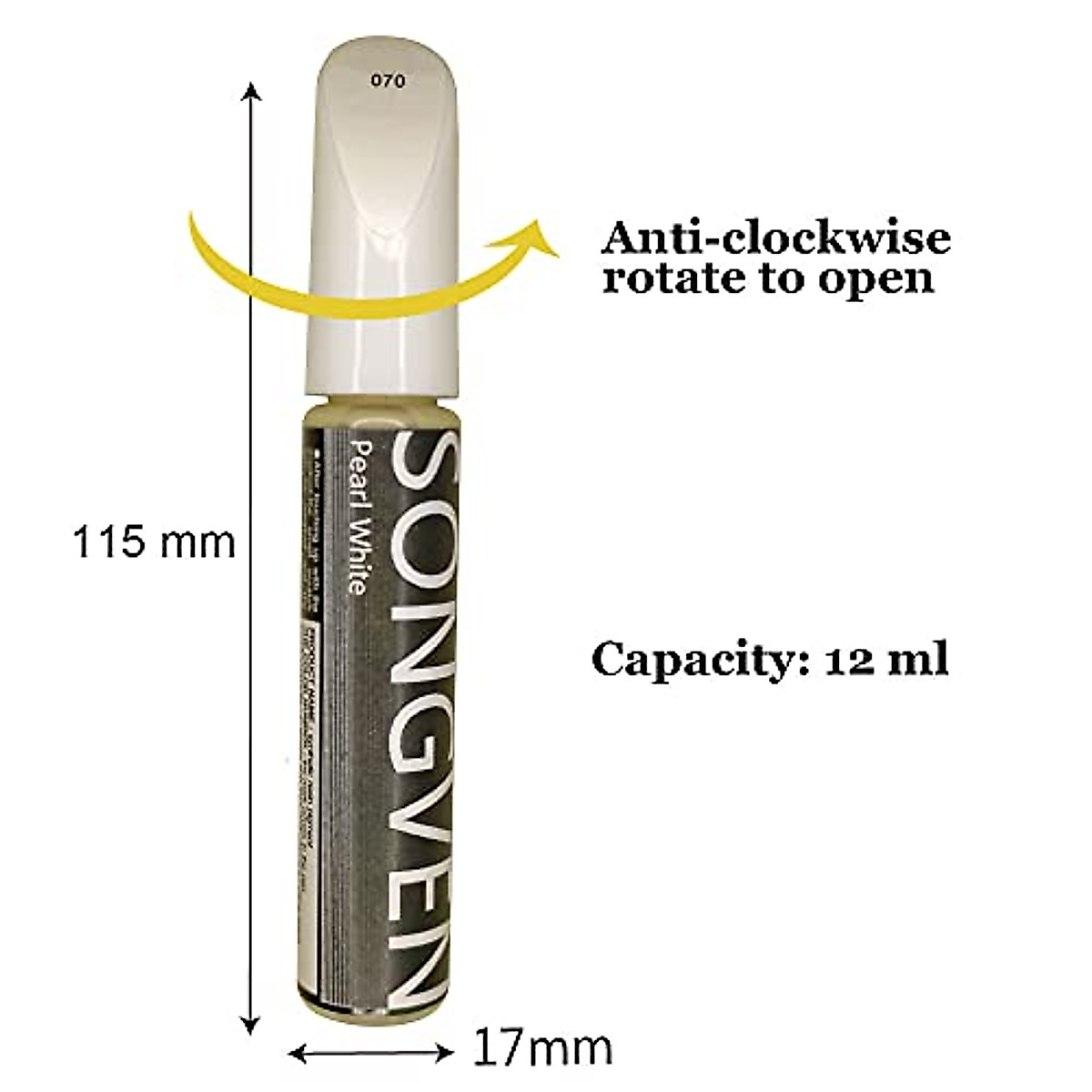 Car Touch Up Paint Pen Pearl White Auto Scratch Remover Pen 070 Auto Scratch Repair Kit for Deep Scratches Trucks Motorcycles Boat Cars Scratch Repair Easy Repair(For Toyota COROLLA, Pearl White N)