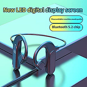 New Wireless Bone Conduction Headphones Bluetooth 5.2 Sports Earphones Open Ear Headphones with Built-in Mic,Sweat Resistant Headset for Running,Cycling,Hiking, Driving