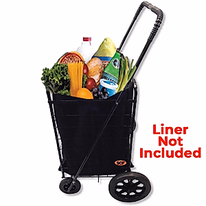 Large Light Weight Metal Folding Shopping Grocery Laundry Storage Cart