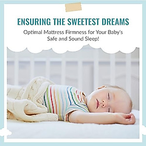 Dream On Me Baby Swan 5” Foam Crib & Toddler Bed Mattress in White I Mattress in Box I Greenguard Gold Certified I JPMA Certified