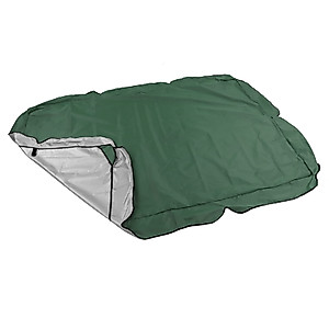 Waterproof Foldable Swing Canopy, 210D Silver Coated Oxford Cloth Swing Canopy Cover, Outdoor Swing Sun Shade for Garden (Dark Green)