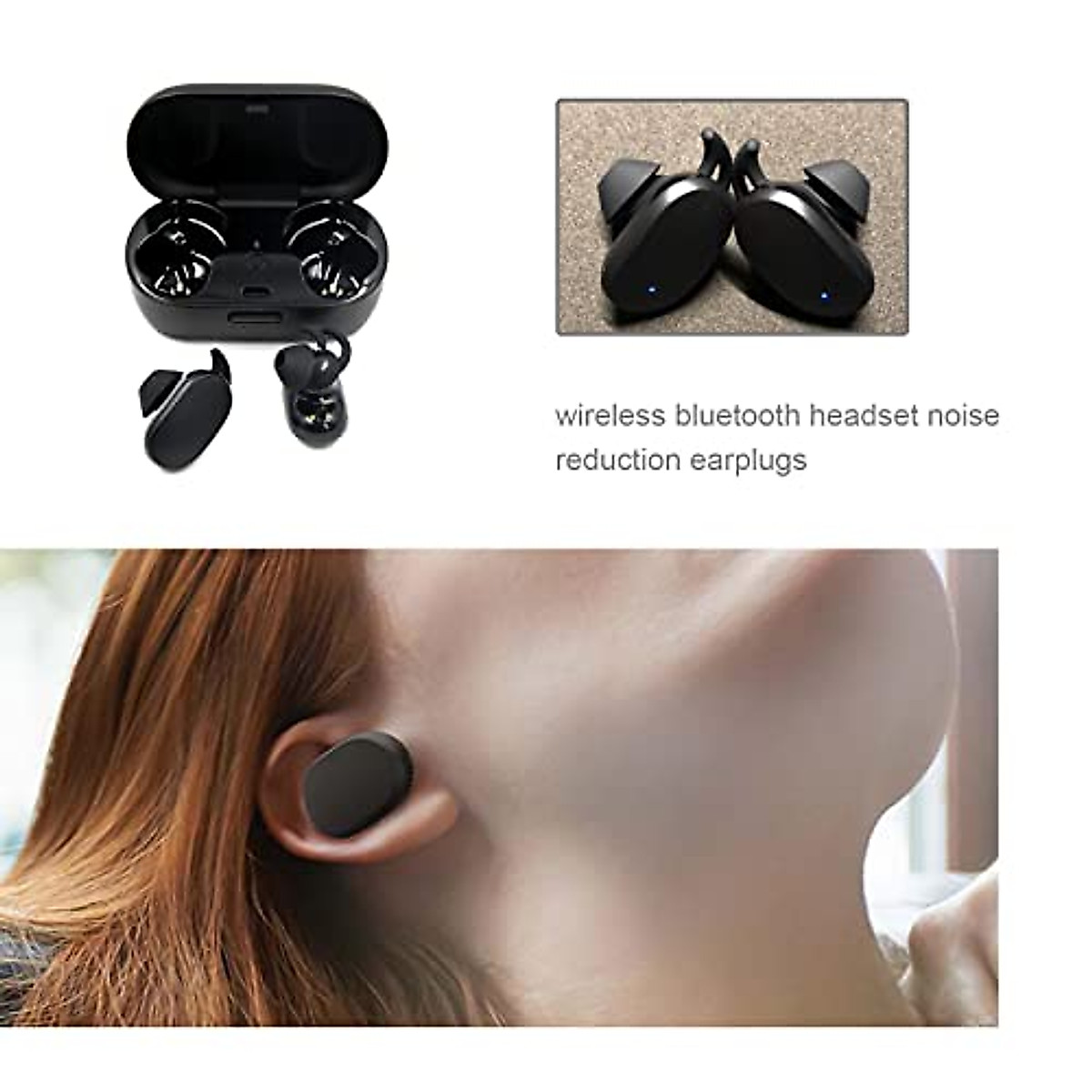 3 Pairs Earbuds Cover Silicone Earhooks Ear Loops in-Ear Earbuds Tips with Wings Compatible with Bo-se QuietComfort and Sport Earphones S M L Black