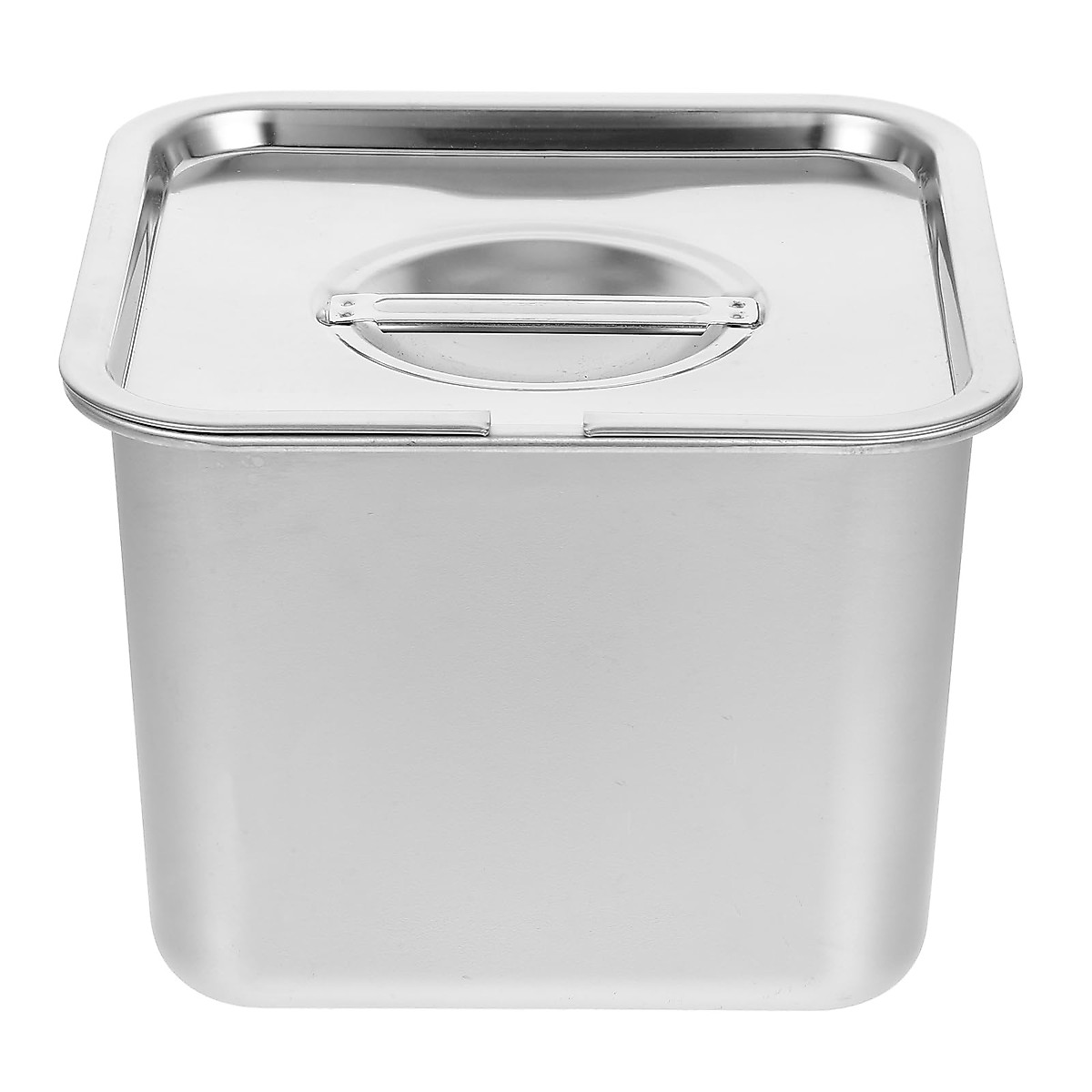 COLLBATH 6.29x6.29x4.72" Stainless Steel Ice Cream Container with Lid Airtight Storage Box for Homemade Ice Cream Yogurt Cold Desserts Easy to Clean