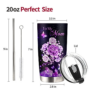 Gifts for Mom from Daughter, Son - Stainless Steel Tumbler 20oz Mom Gifts - Best Mom Gifts - Birthday Gifts for Mom, Mothers Day Gifts Valentines Gifts Christmas Gifts For Mom From Kid