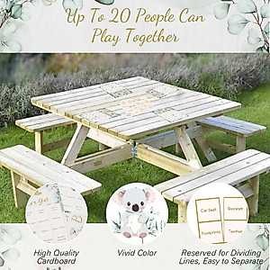 YIFAM Baby Shower Bingo Game Eucalyptus Foliage Edition, 20 Players Bingo Cards for Kids, Reveal Party Games Favors Supplies Decorations Souvenirs Gifts