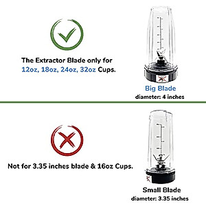 Blender 6 Fins Female Blade Replacement Parts for Ninja, Extractor Bottom Blade Compatible with Nutri Ninja Auto iQ BL450 69, BL451 70, BL455 30 DOB, BL456 70, BL480 70, BL480D 30 DOB, BL482 30 DOB