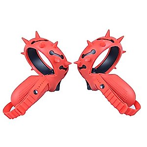 Eyglo Controller Cover + Hand Strap for Oculus Quest/Oculus Rift S Headset Silicone VR Accessories Oculus Quest Set Waterproof and Sweatproof (Red)