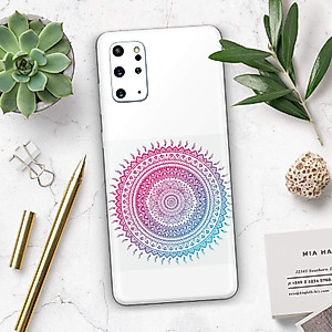DesignSkinz Ethnic Indian Tie-Dye Circle Protective Vinyl Decal Wrap Skin Cover Compatible with The Samsung Galaxy S20 (Screen Trim & Back Glass Skin)