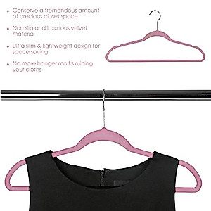 Elama Hangers Heavy Duty Clothes Hanger Set, Pink